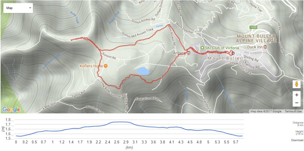 Trail running at Mt Buller